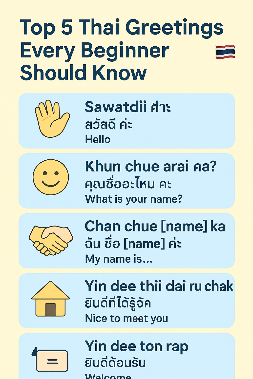 Basic Thai Phrases For Beginners